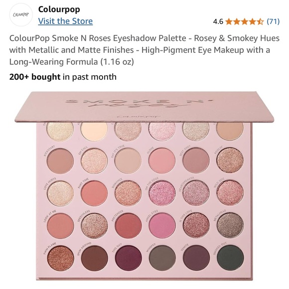 Colourpop | Makeup | Colourpop Smoke N Roses Eyeshadow Palette Pink And ...